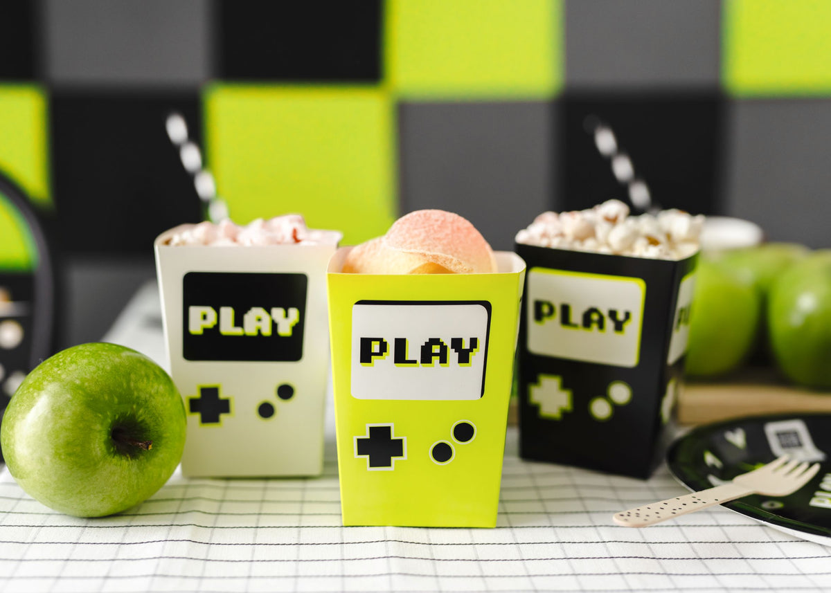 Gamer Birthday Snack Boxes | Retro Gaming Party Supplies