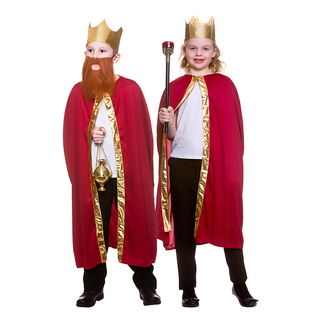 Children's Kings Robe & Crown - Red