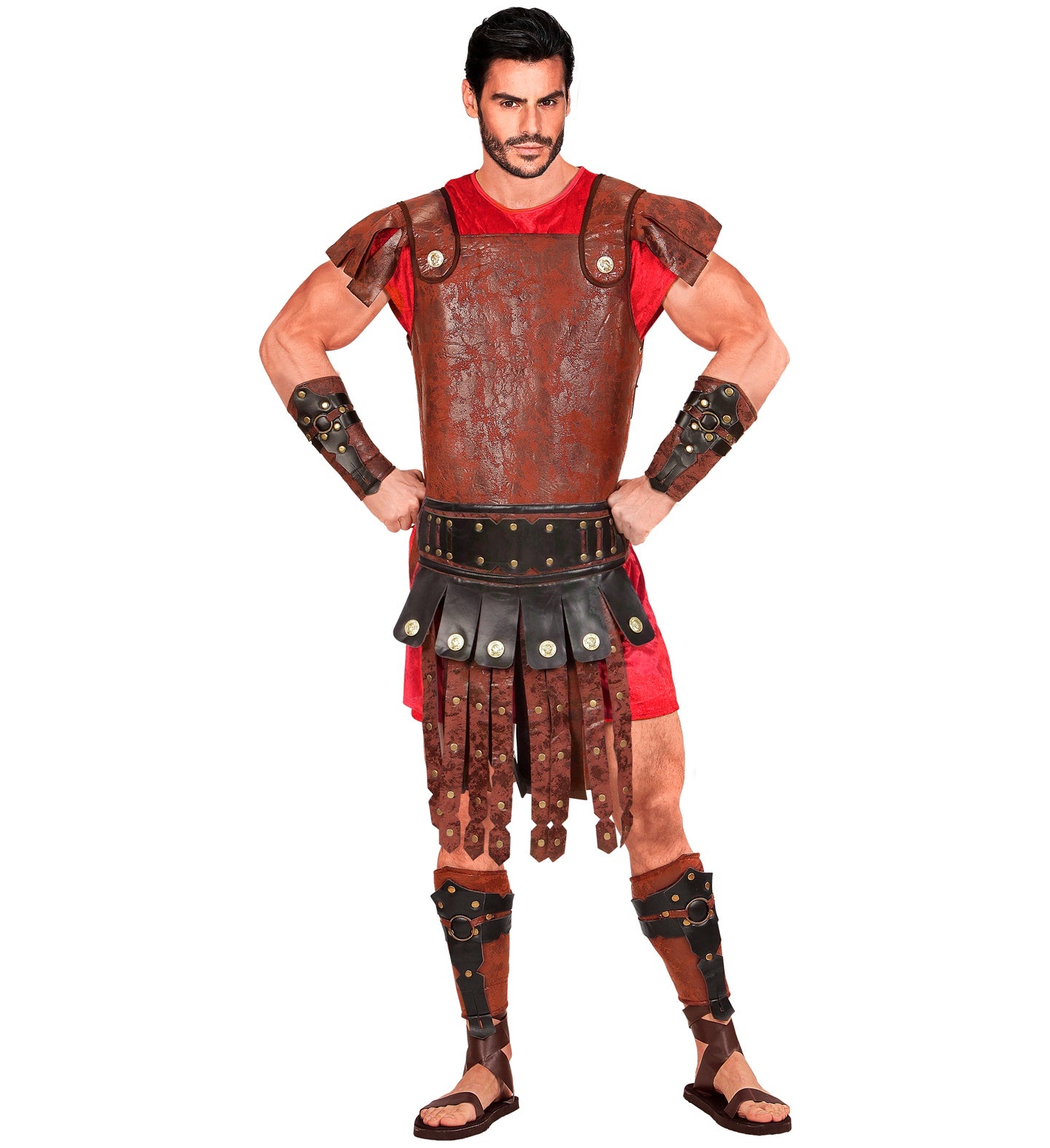 Leather Look Roman Greek Leg Guards