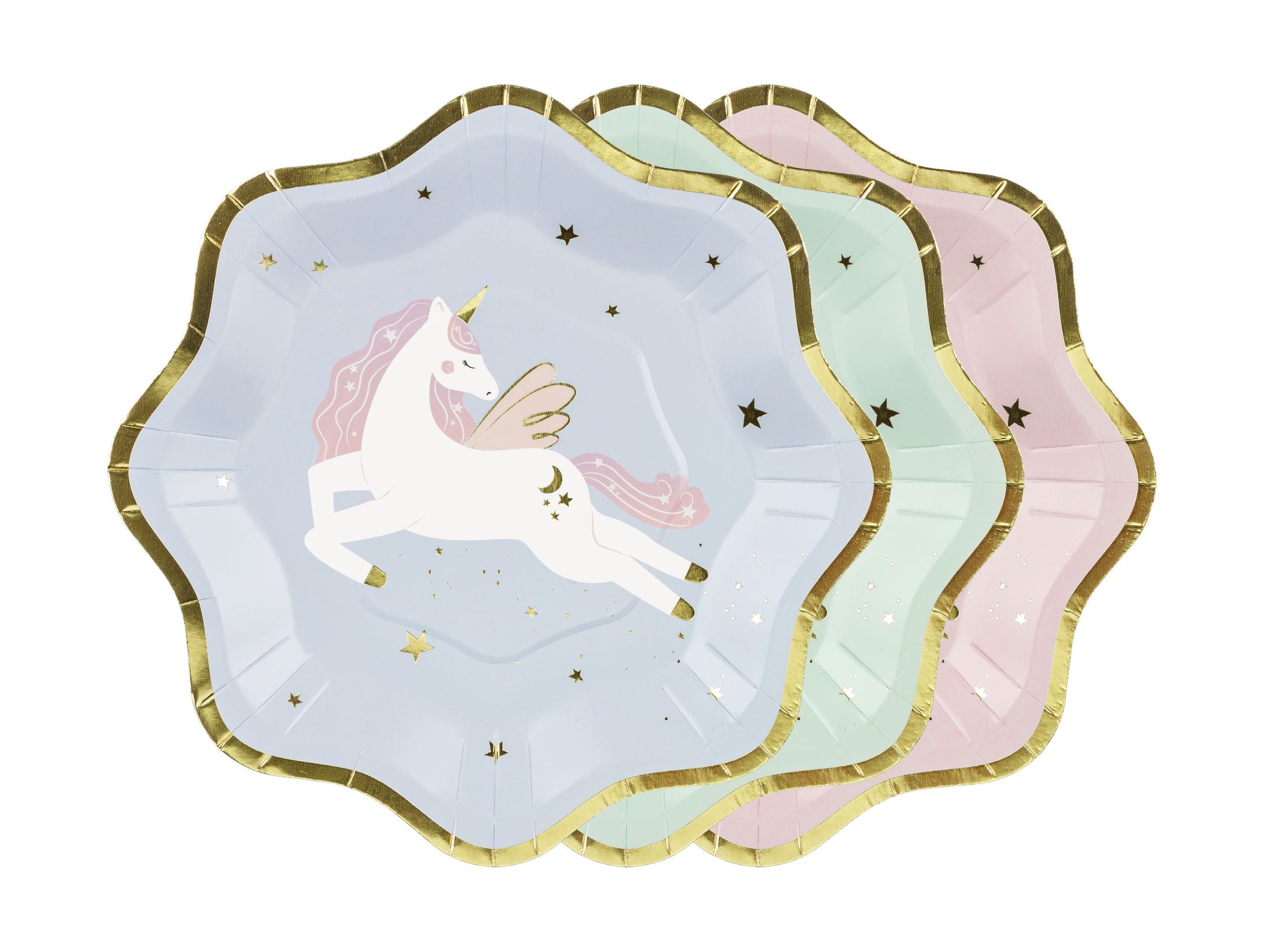 Whimsical Unicorn Paper Plates 6 Pack