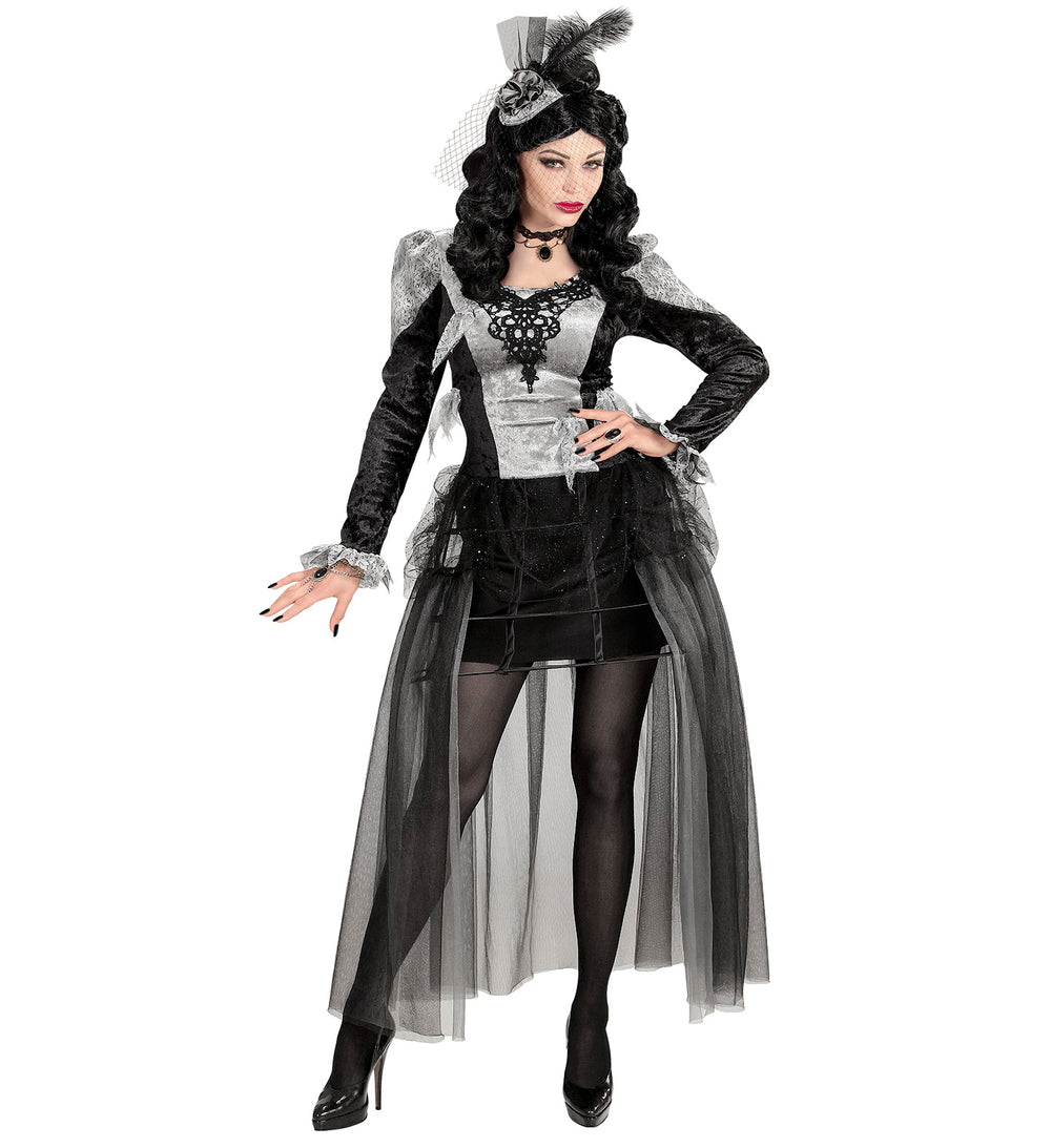 Dark Countess Costume Ladies Vampire Black Widow Adult
