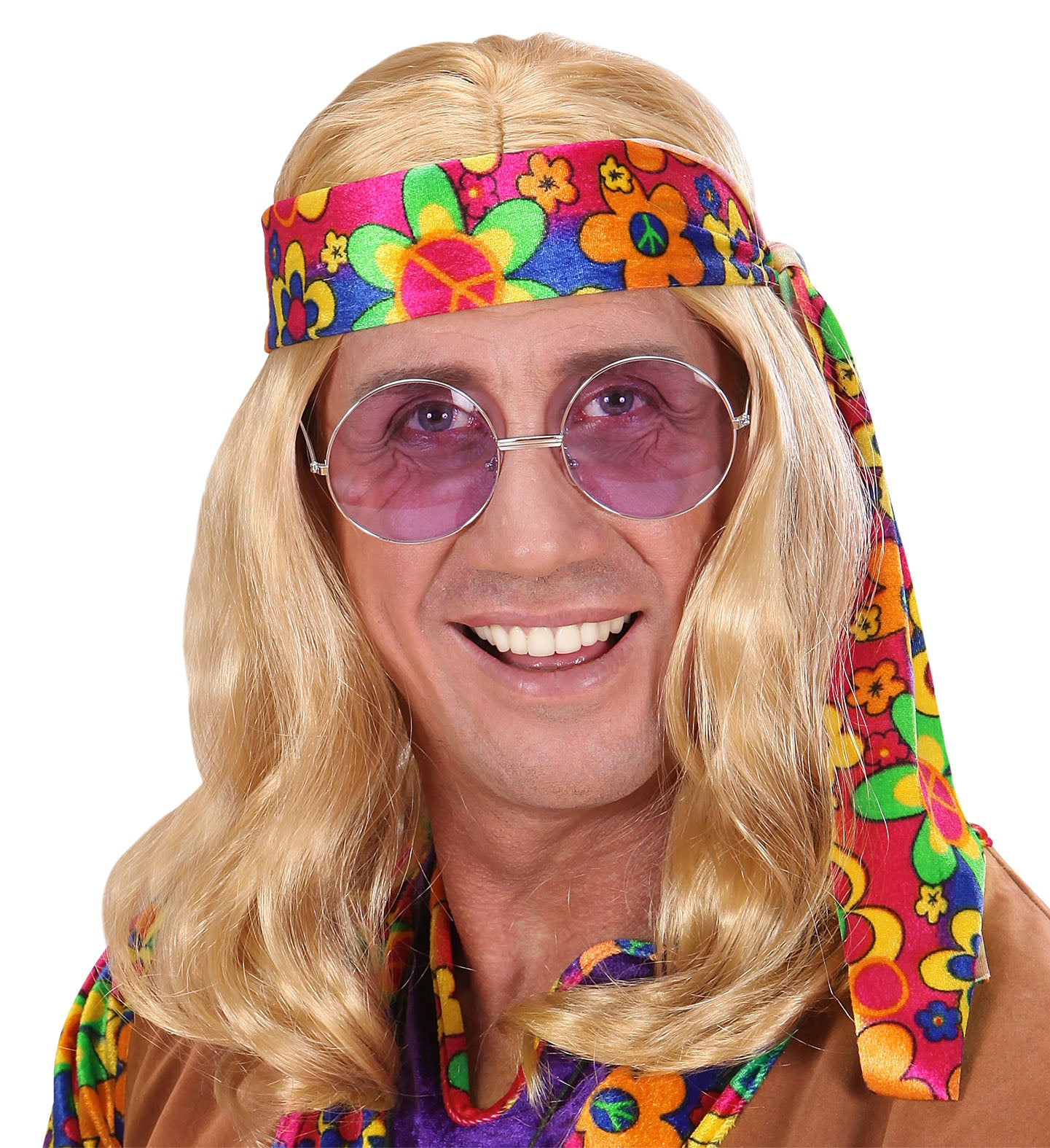 Men's 1960's Dude Hippie Blonde Wig