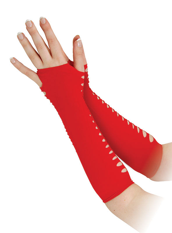 Ladder Style Gloves In Black Or Red