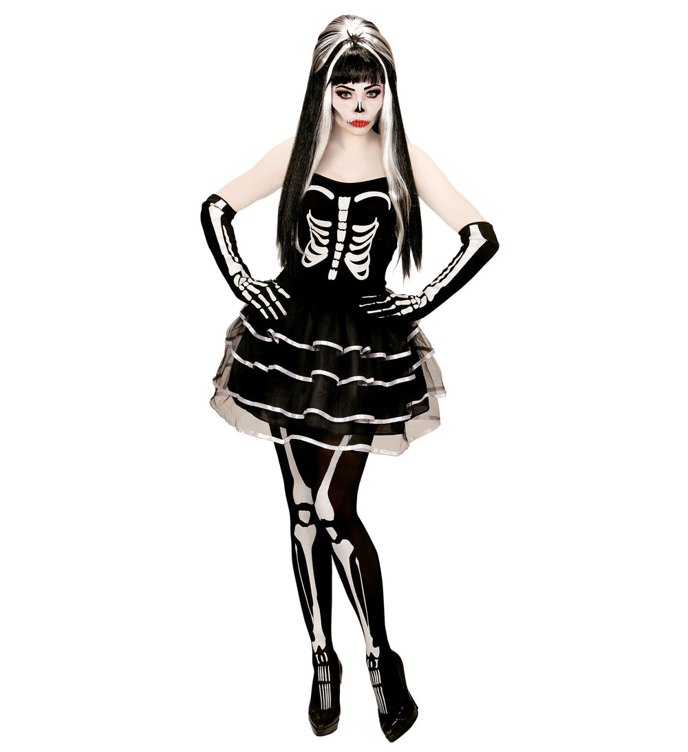 Ladies Skeleton Tutu Halloween Costume